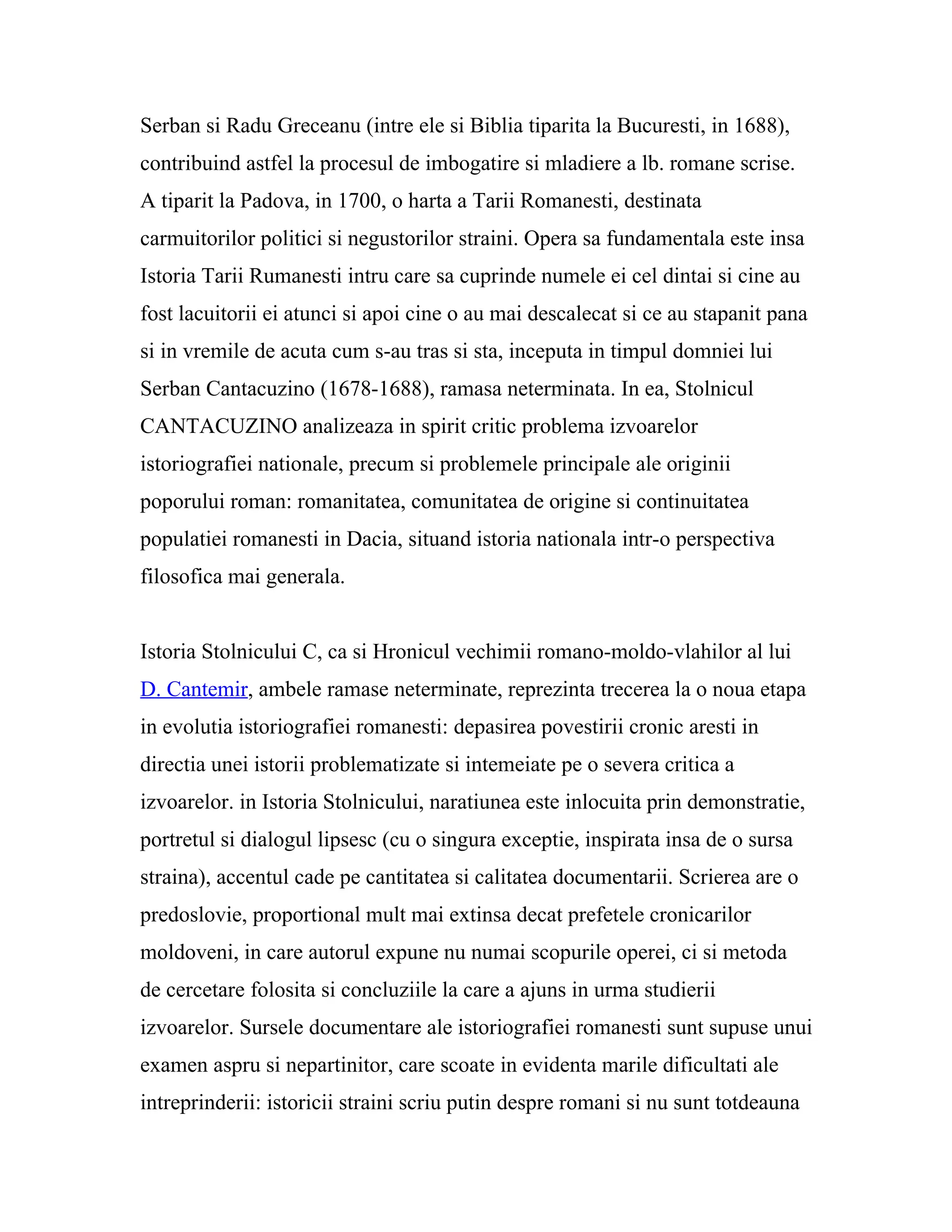 Constantin stolnicul cantacuzino | DOC