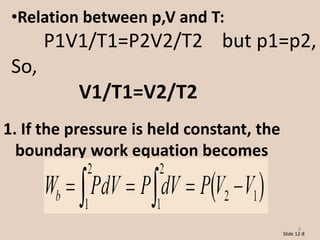 Constant pressure process | PPTX | Physics | Science