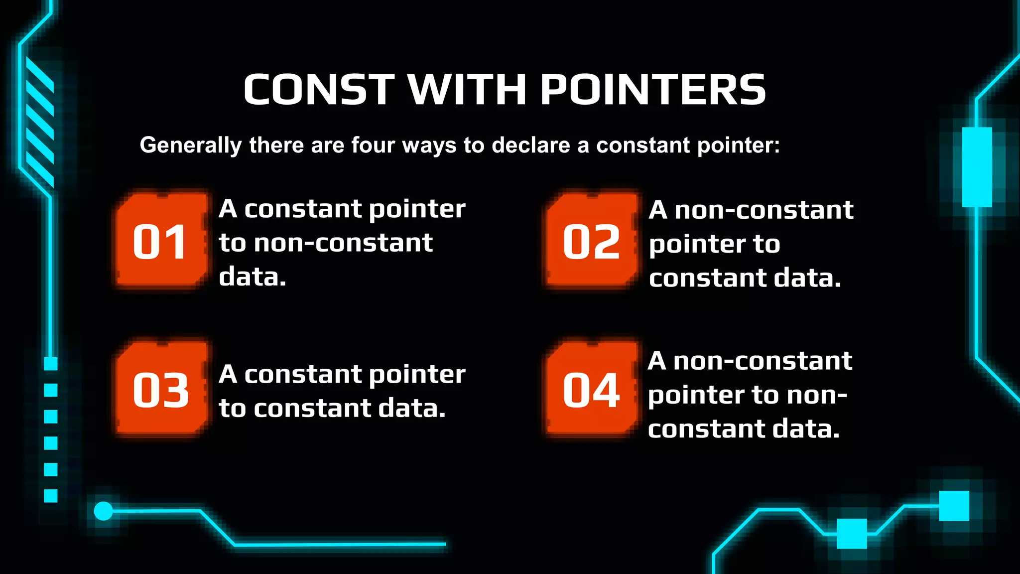 Constant Qualifier With Pointers In Cpppptx Programming Languages Computing