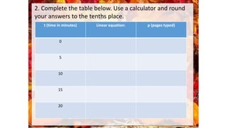 Constant rate practice problems | PPTX