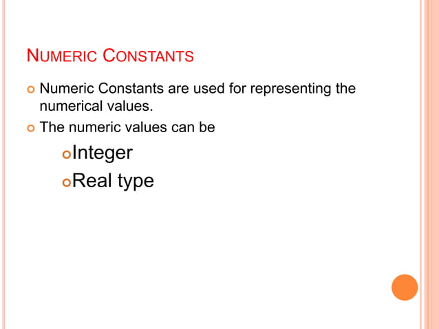 Constants in java | PPTX | Programming Languages | Computing