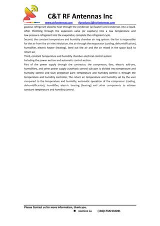 Constant temperature and humidity chamber - C&T RF Antennas Inc | PDF