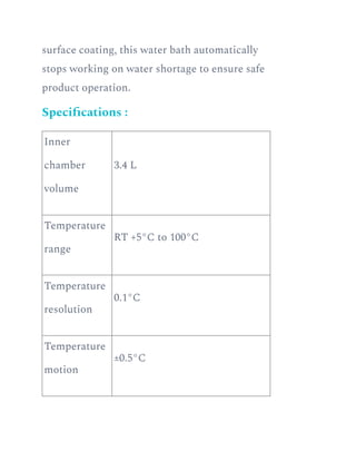 Constant Temperature Water Bath | PDF