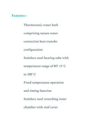 Constant Temperature Water Bath | PDF