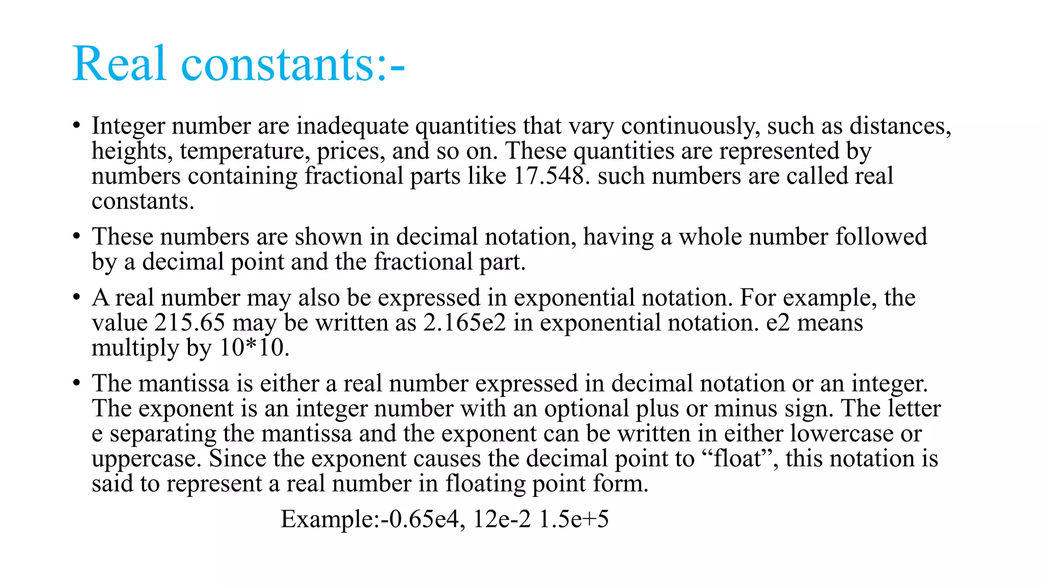 Constant, variables, data types | PPT Constant, variables, data types | PPT