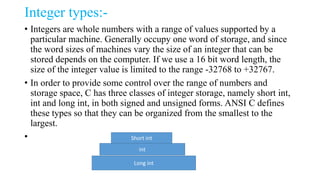Constant, variables, data types | PPTX | Programming Languages | Computing