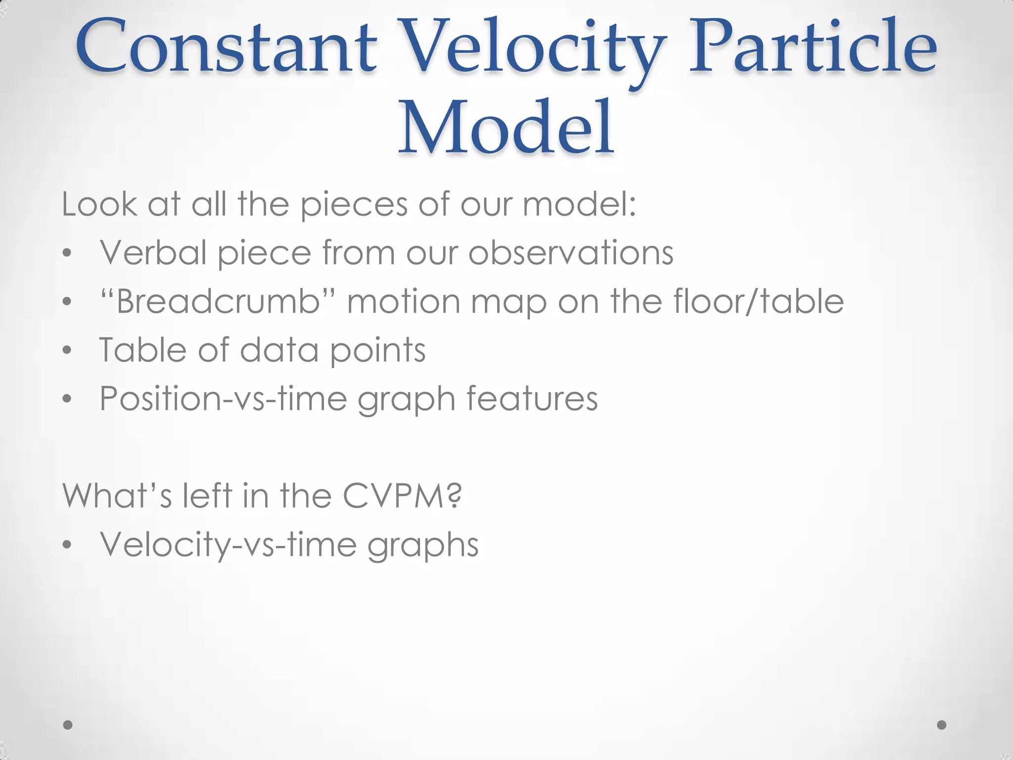 Constant velocity presentation | PPTX