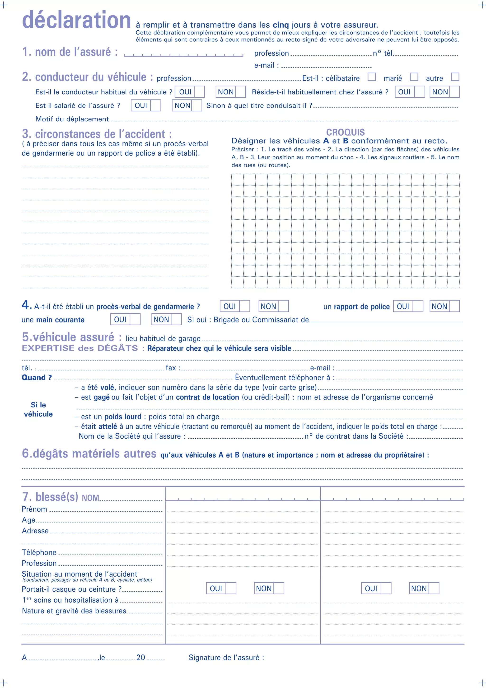 Constat amiable | PDF