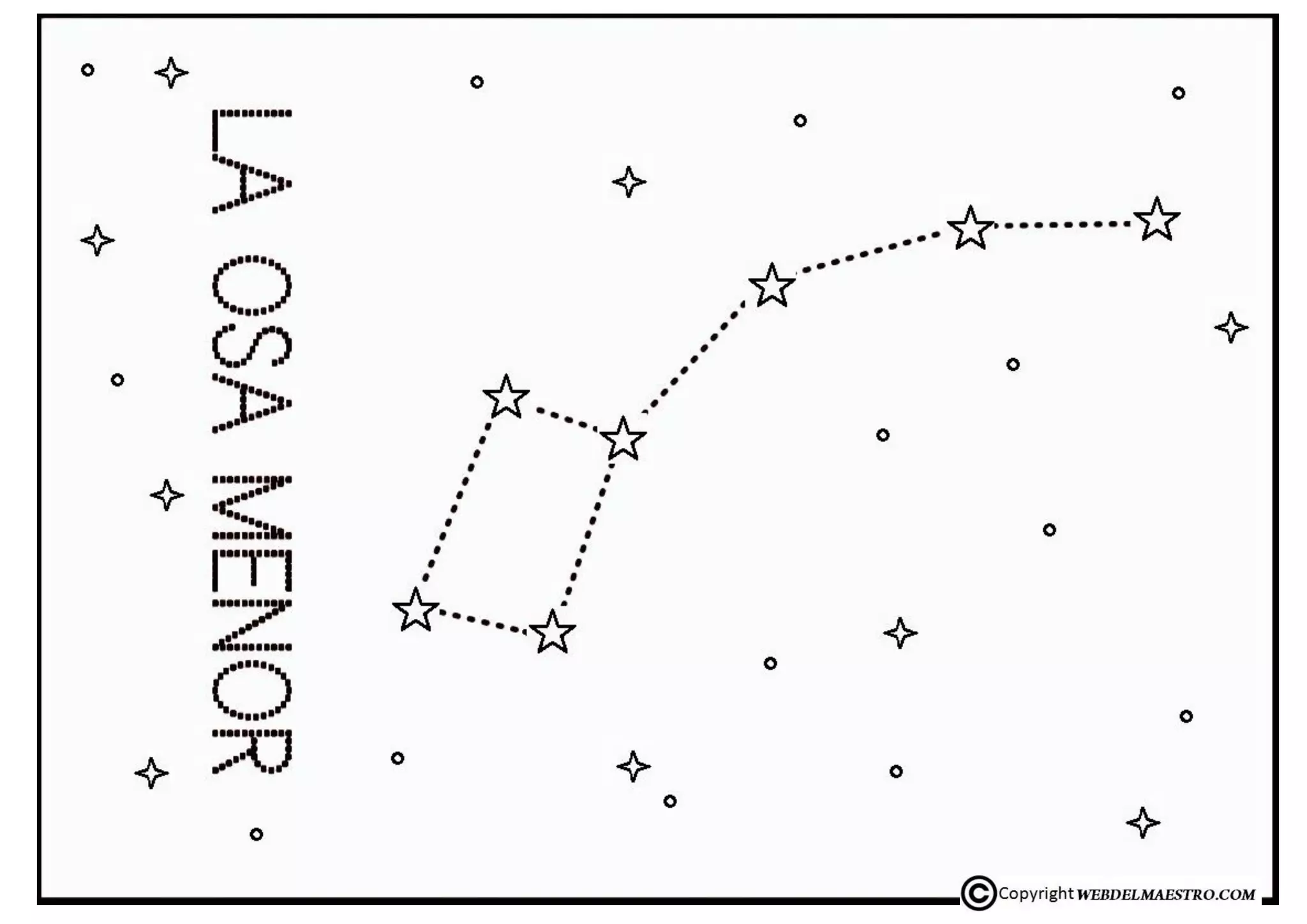 Constelación de-la-osa-menor-para-colorear | PPT