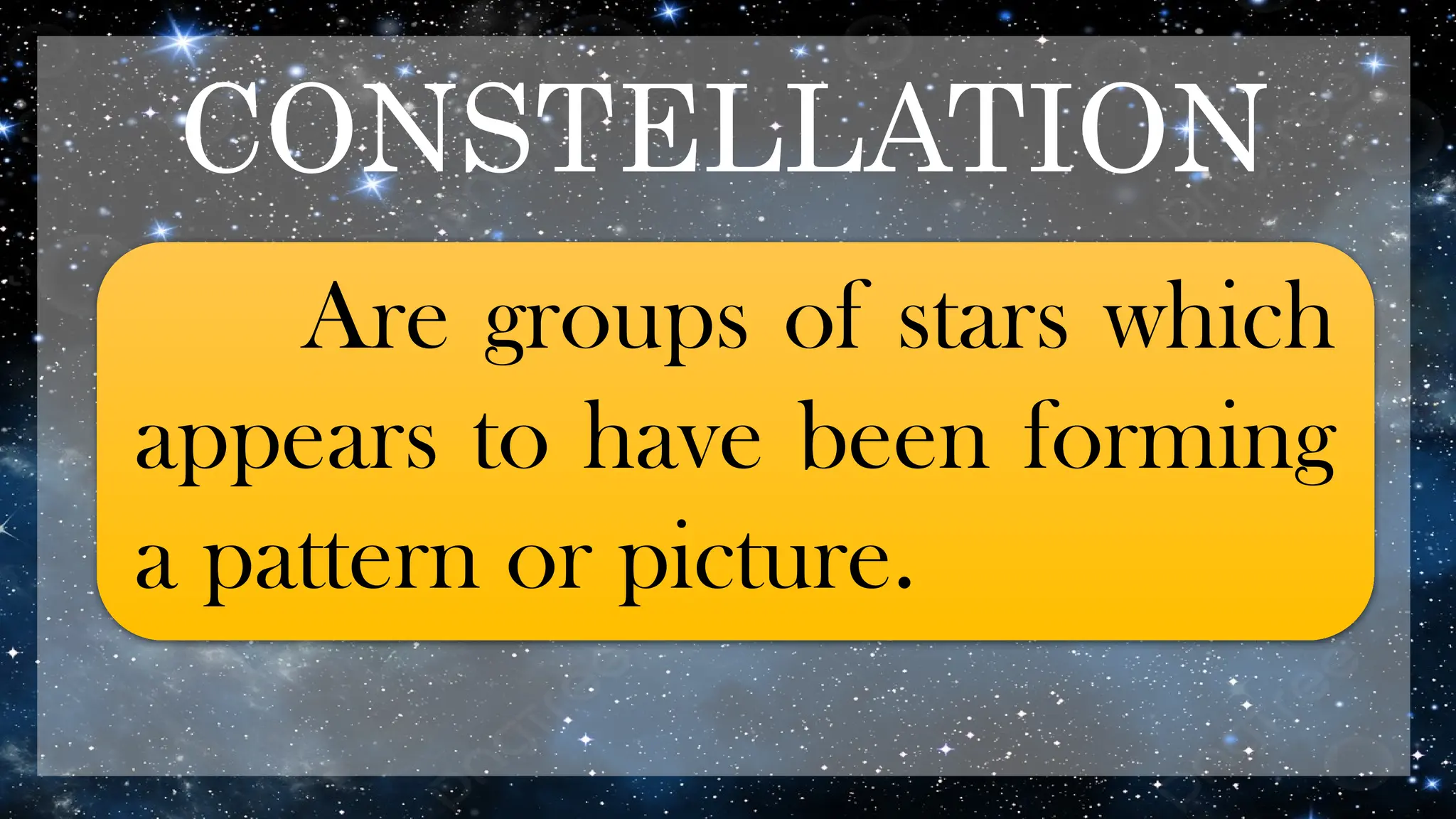 CONSTELLATION. for grade nine science subject | PPTX