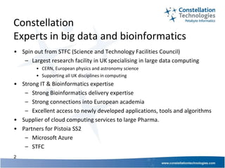 Sequence Services Phase 2 Webinar Series: Constellation Technology and Genestack | PPTX