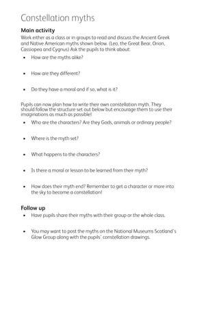 Constellation Myths Teachers | PDF
