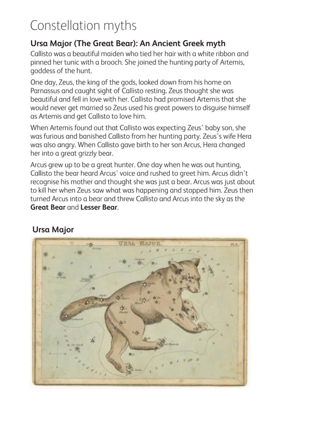 Constellation Myths Teachers | PDF