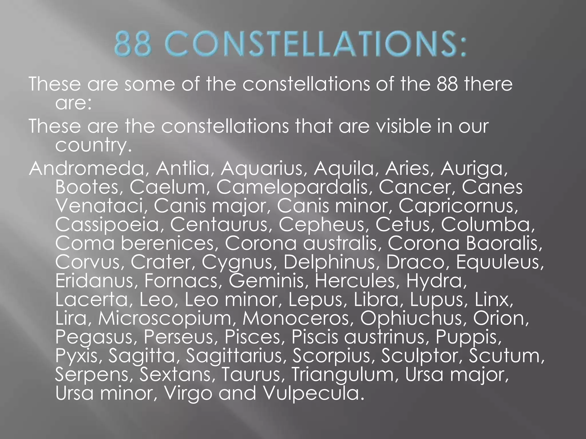 Constellations | PPTX