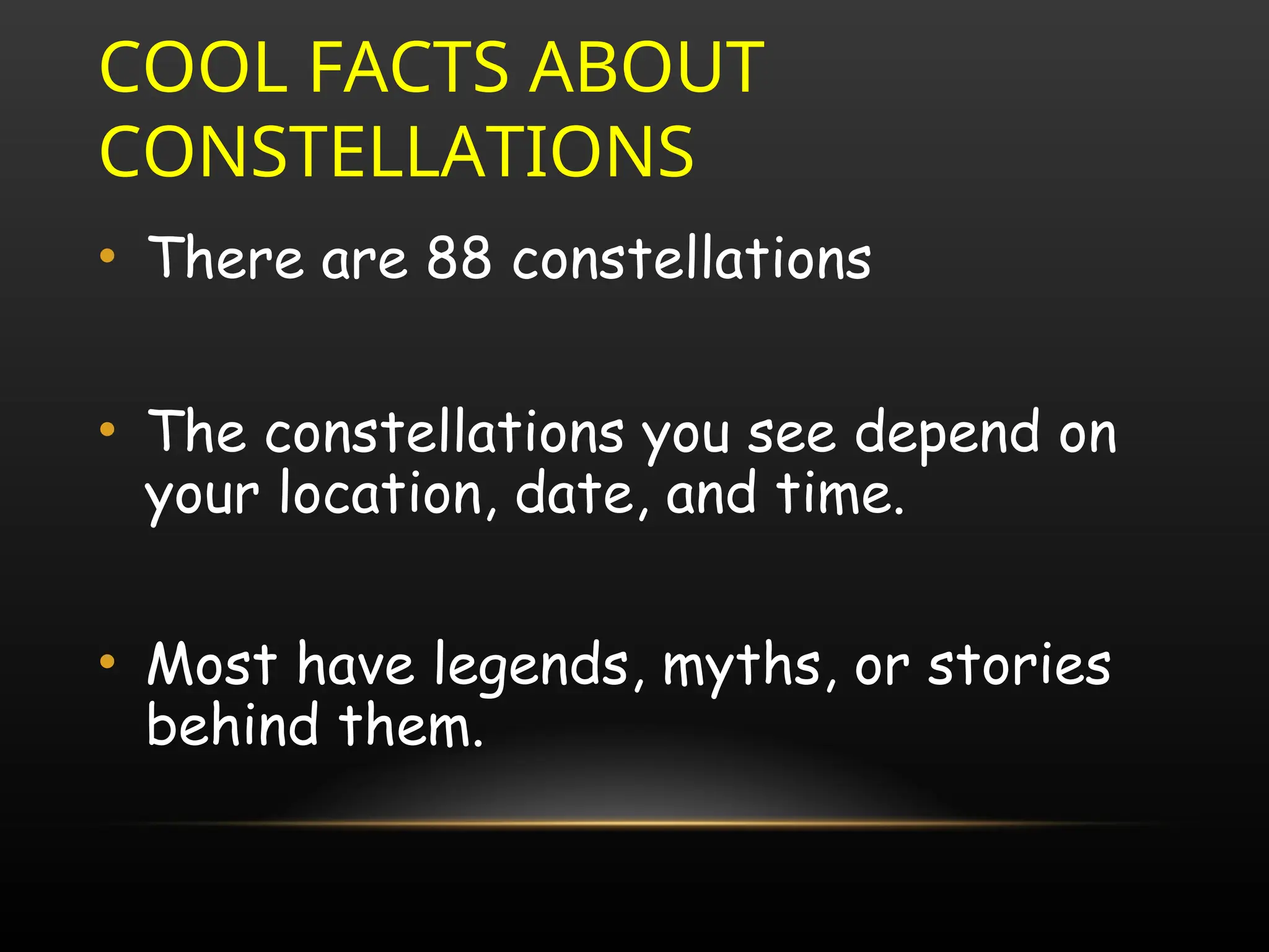 Constellations.ppt Grade 5 different types of constellations | PPT