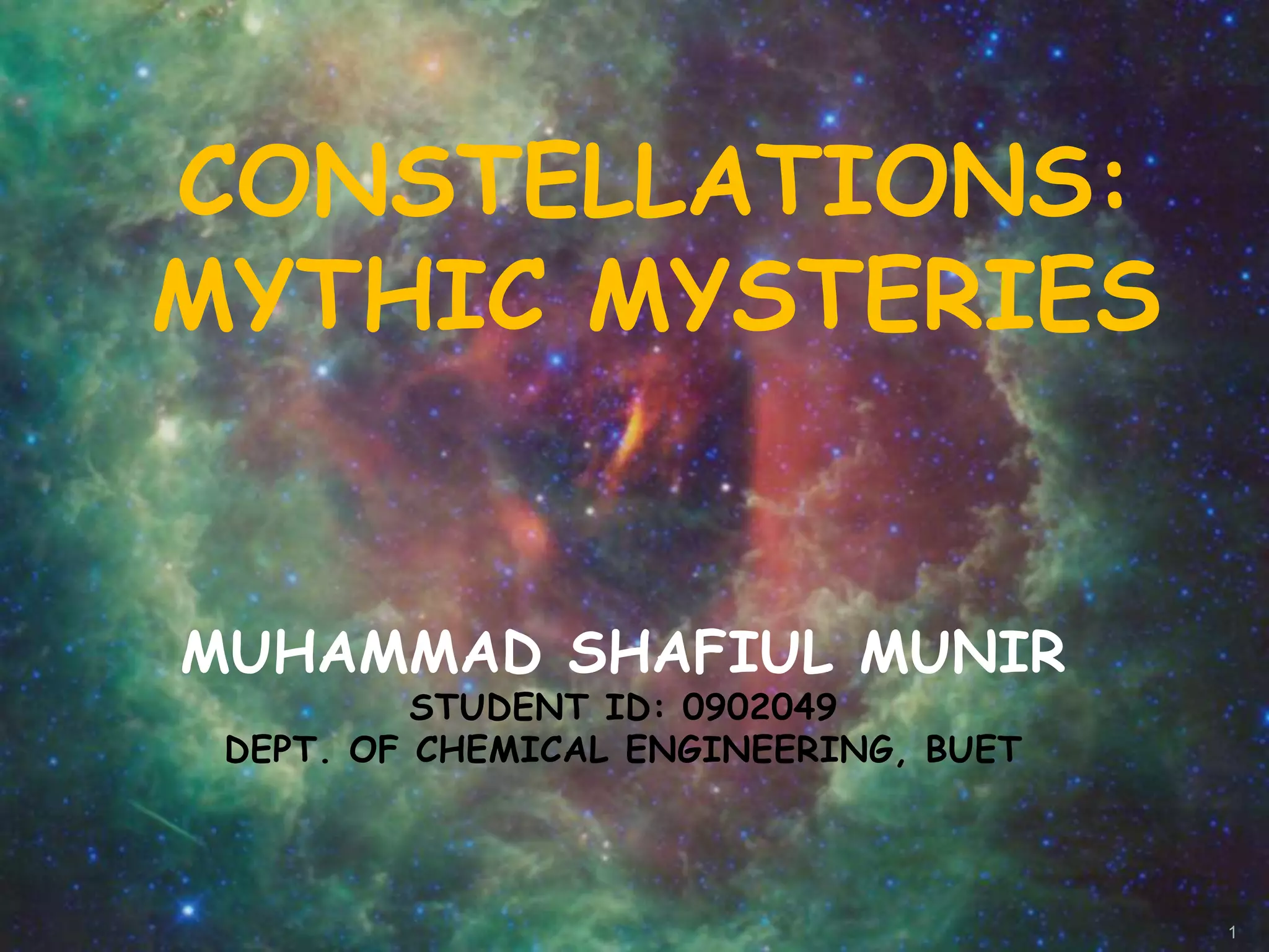 Constellations: Mythic Mysteries | PPTX