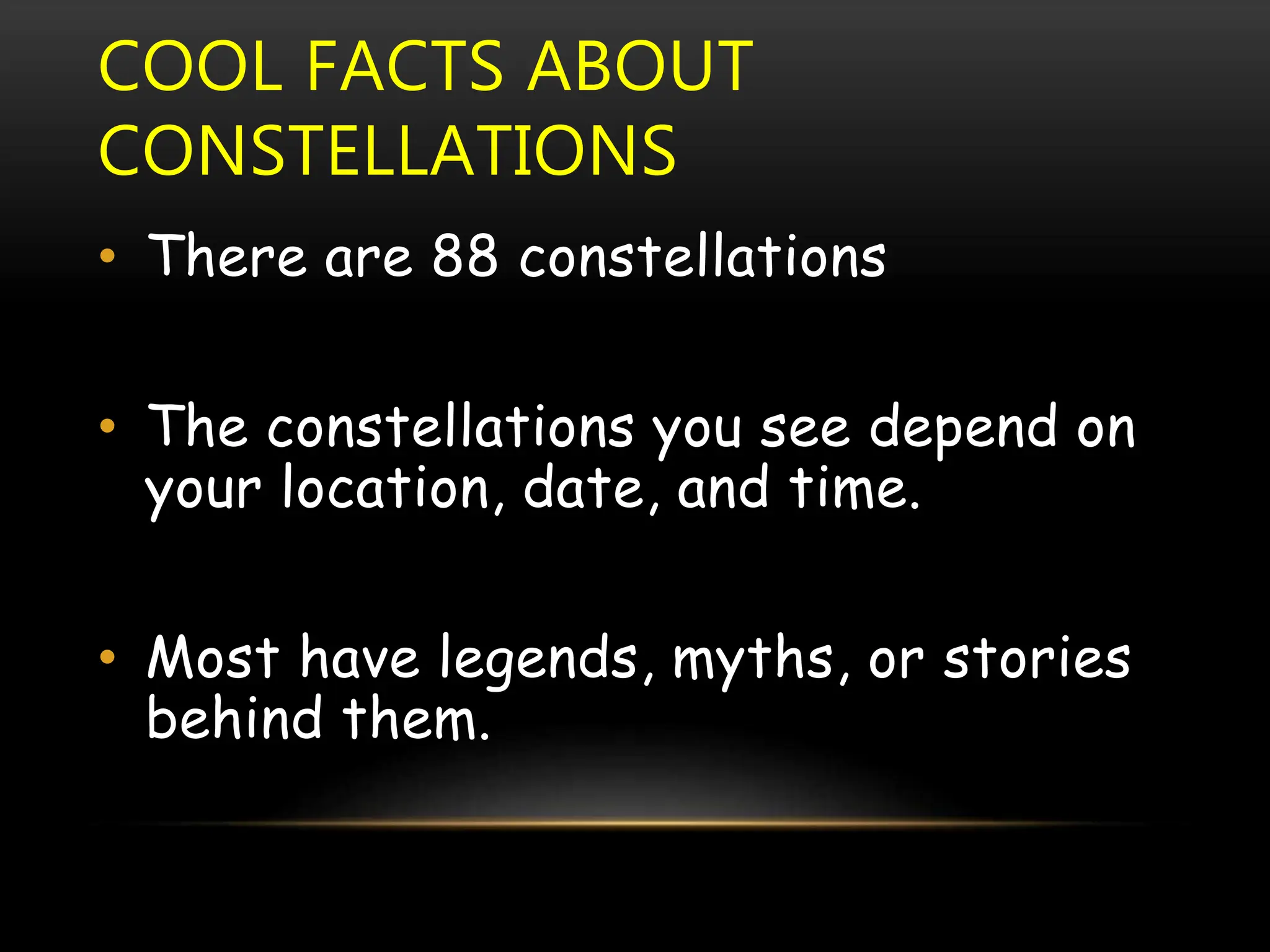 Stars: Constellations for grade 9 student | PPT