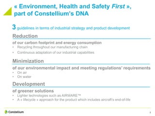 Constellium and sustainable development, applications to the aerospace ...