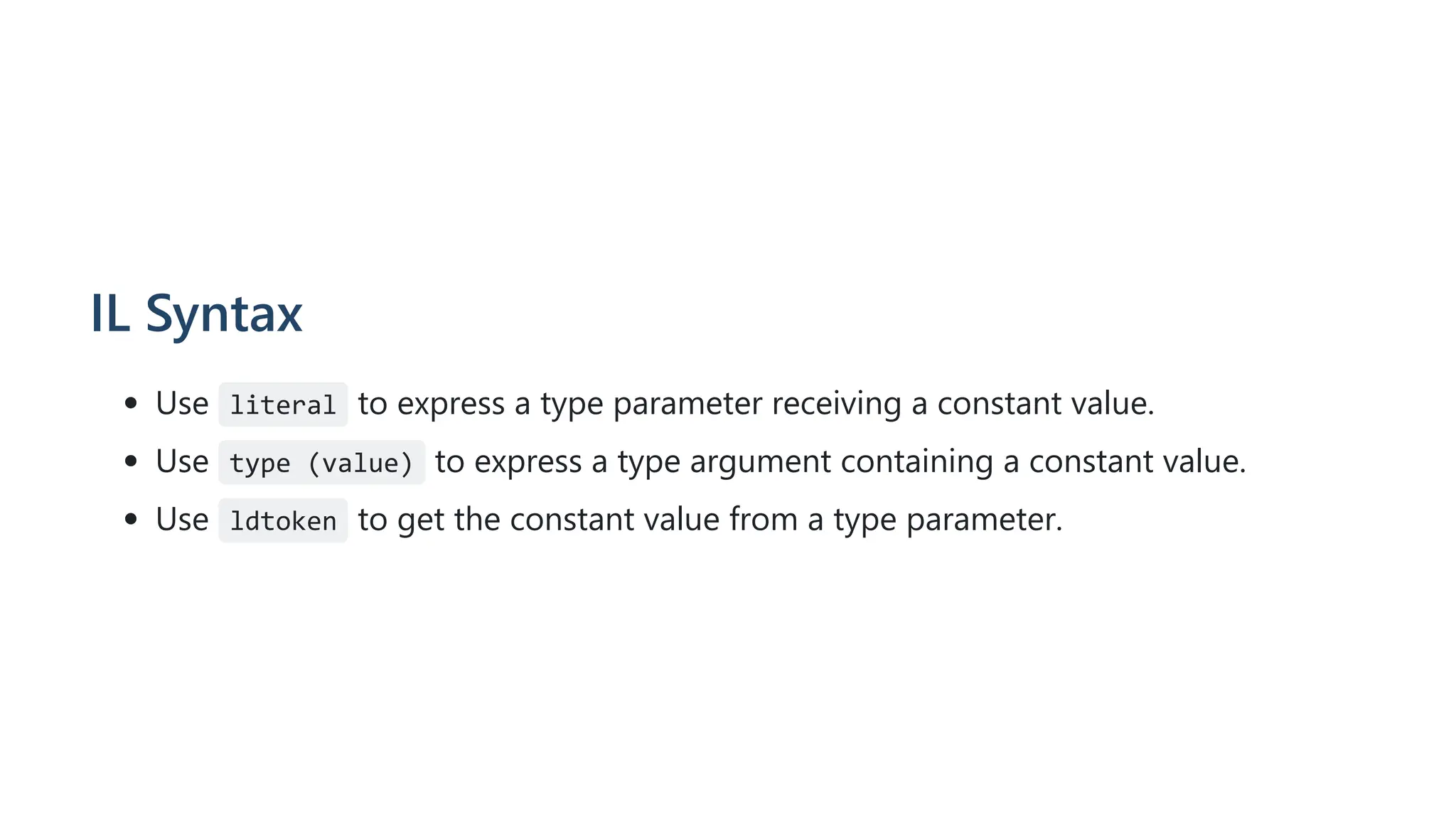 Const Generics for .NET, allowing compile-time constants as generic arguments | PDF