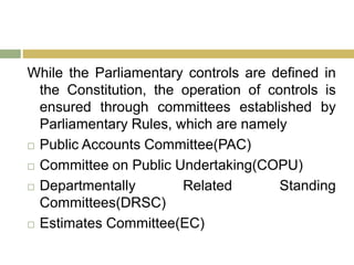 Financial control by parliament | PPTX