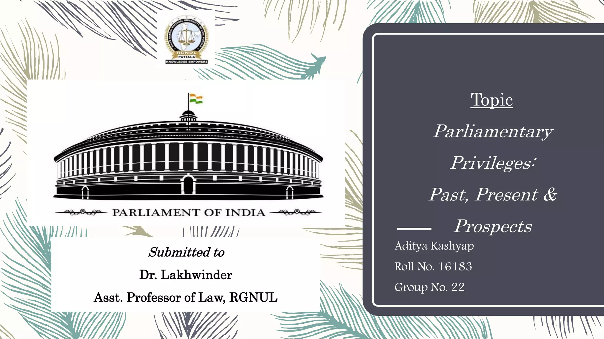 Constitution of India ppt RGNUL | PPTX
