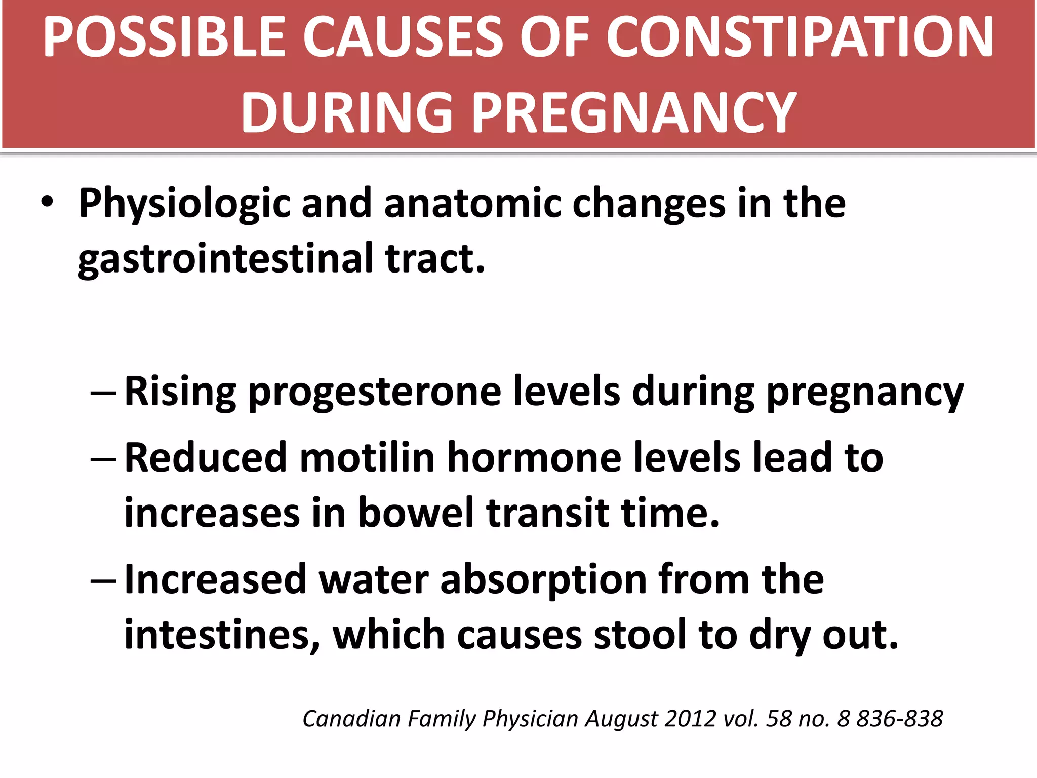 CONSTIPATION in Pregnancy & Postpartum women Dr. DIPTI NABH Dr. SHARDA ...