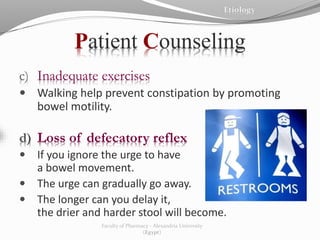 Constipation Definition and causes | PPTX