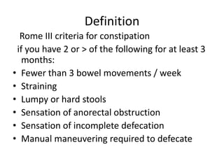 Constipation | PPTX
