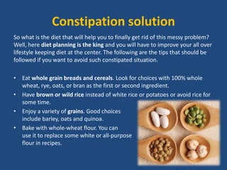 Constipation problems and the ultimate cure | PPTX