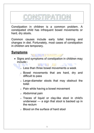 Constipation | PDF | Digestive Disorders | Diseases and Conditions