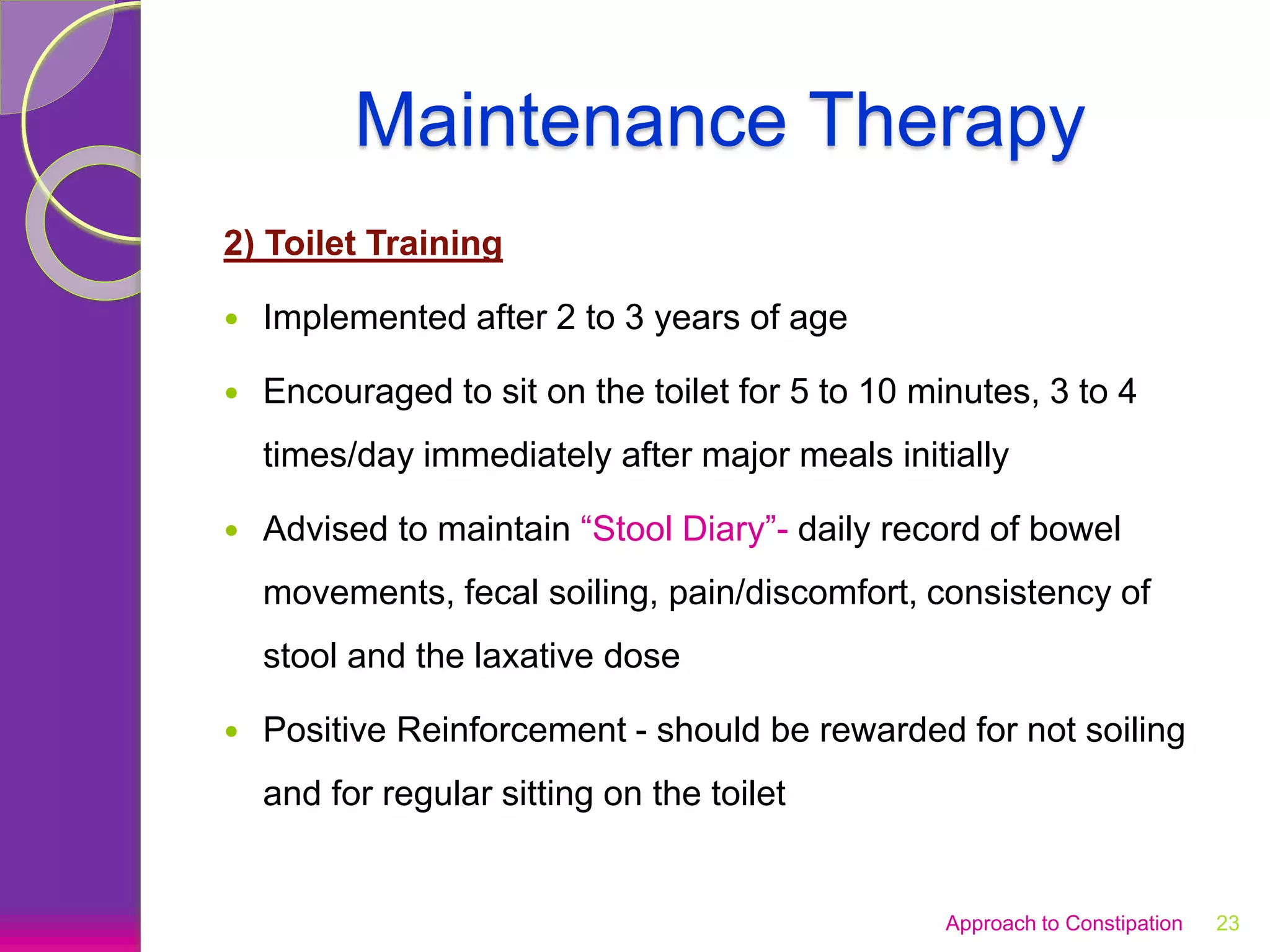 Approach to a child with Constipation | PPTX