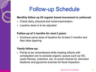 Approach to a child with Constipation | PPTX
