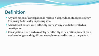 Constipation in children | PPTX