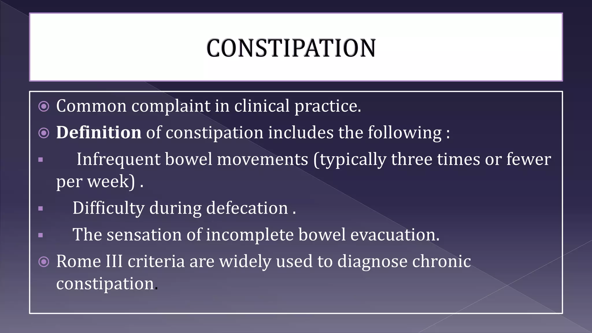 Constipation | PDF