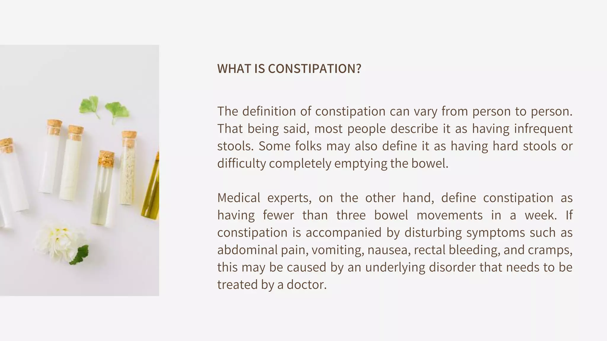 Constipation - Definition, Causes and Natural Treatment | PDF