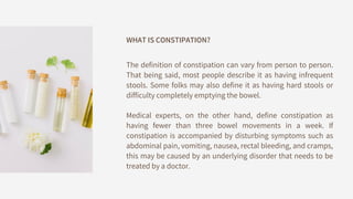 Constipation - Definition, Causes and Natural Treatment | PDF