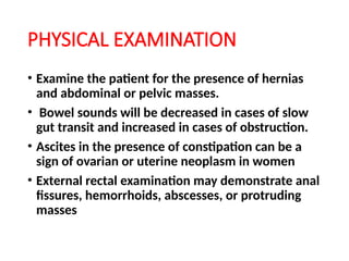 Constipation emergency medicine department | PPT
