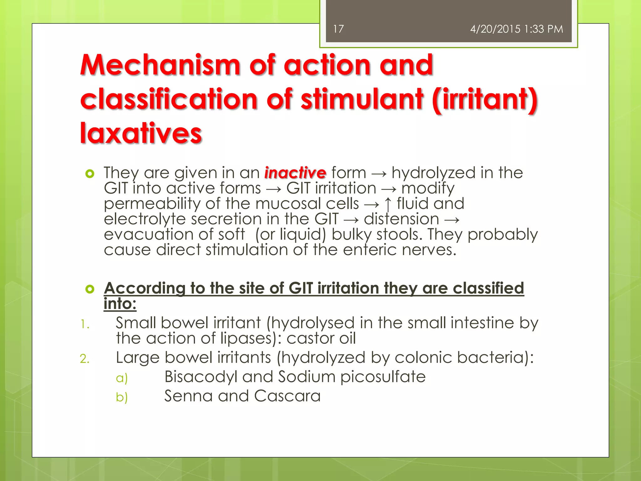 treatment of constipation | PPTX