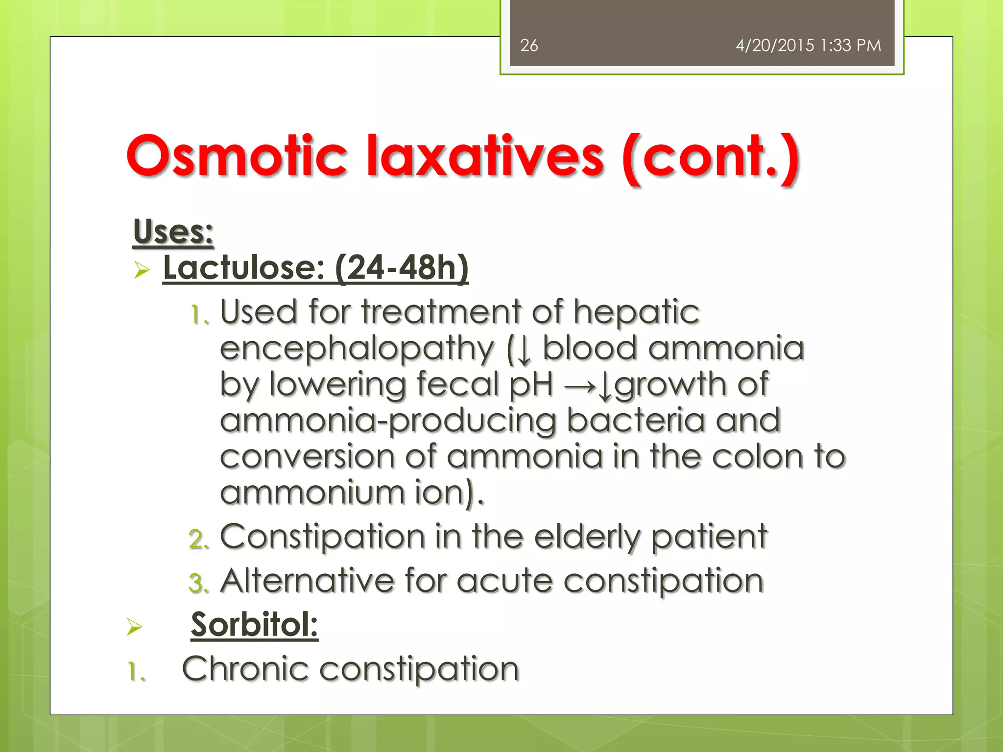 treatment of constipation | PPTX