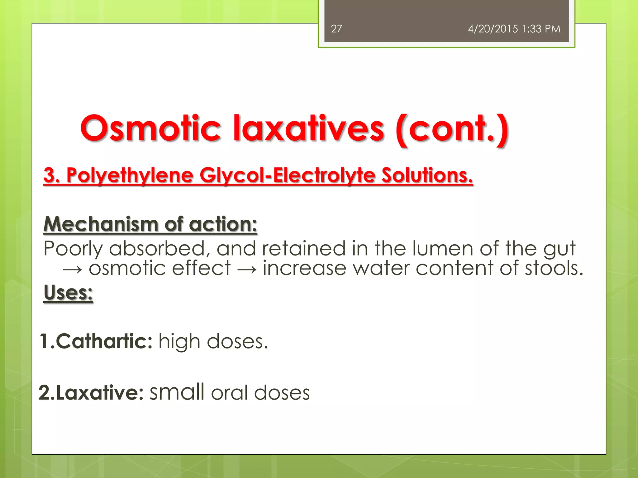 treatment of constipation | PPTX