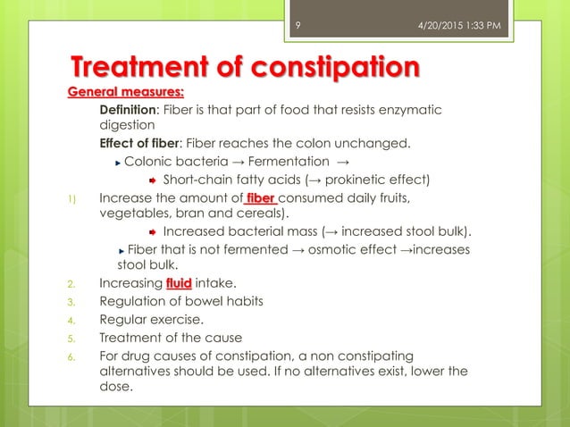 treatment of constipation | PPTX