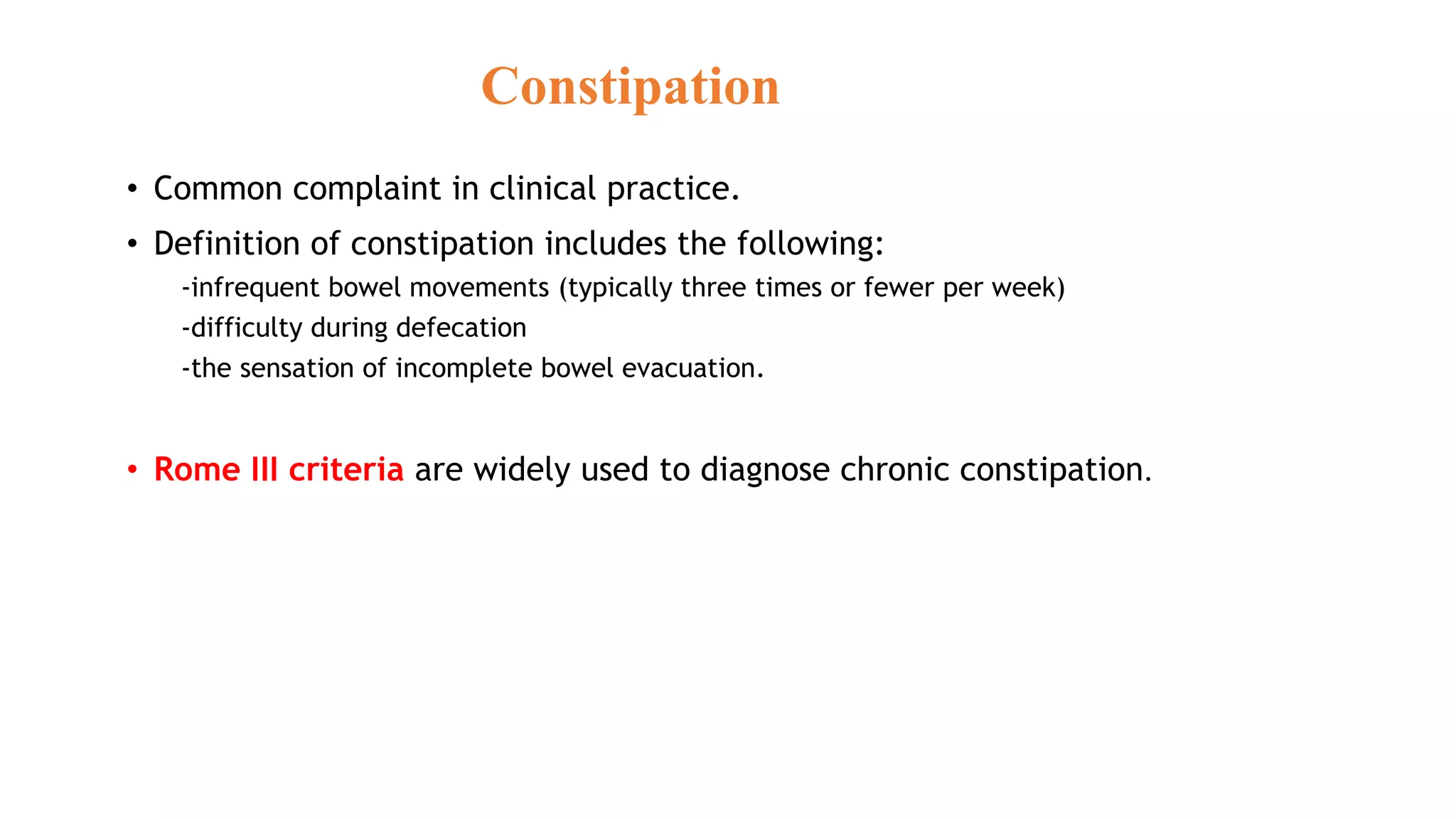 Constipation and Diarrhoea | PPTX