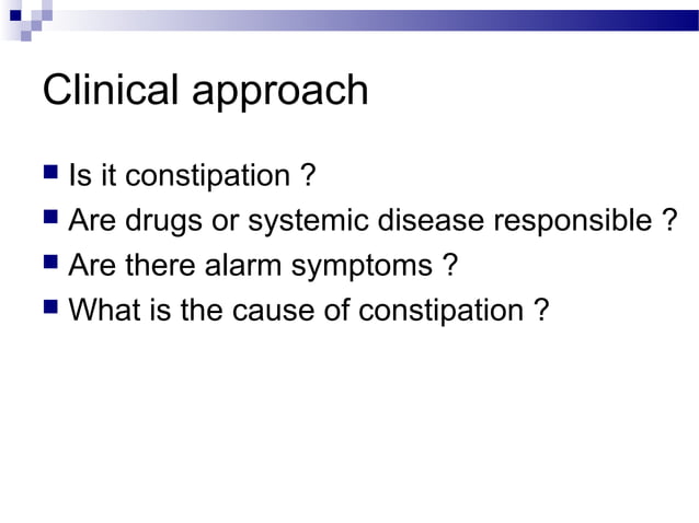 Approach to Constipation | PPT | Physical Therapy | Wellness