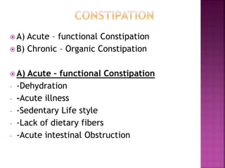 Constipation & Diarrhoea | PPTX
