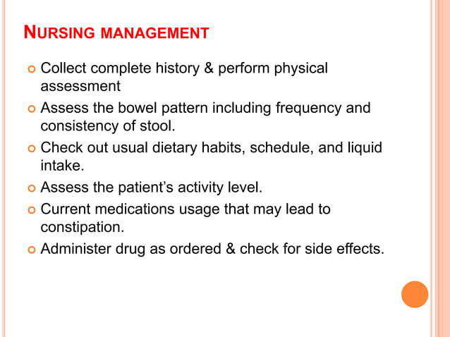 Constipation & Diarrhea nursing care | PPTX | Digestive Disorders ...