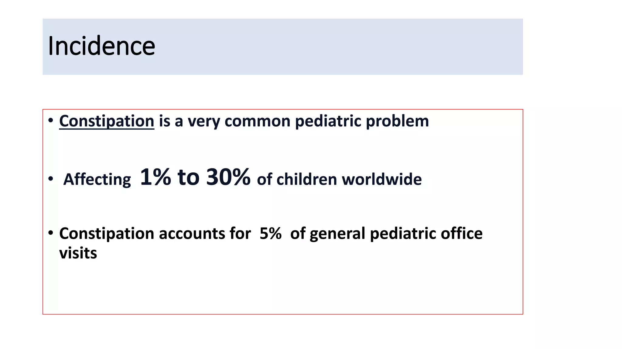 Constipation in children | PPTX