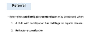 Constipation in children | PPTX