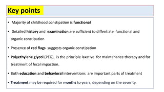 Constipation in children | PPTX