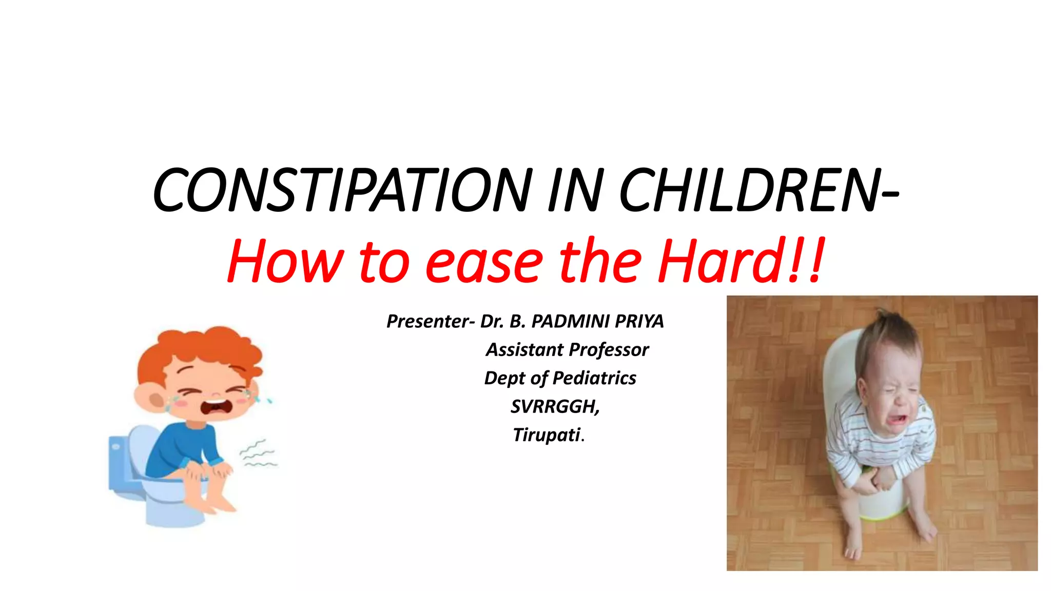 Constipation in children | PPTX