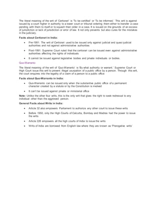 Indian Constititution business law notes | PDF